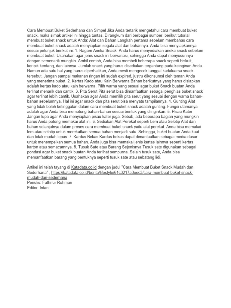 Cara Membuat Buket Sederhana Dan Simpel Jika Anda Tertarik Mengetahui ...