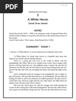 A White Heron COMPLETE NOTES | PDF