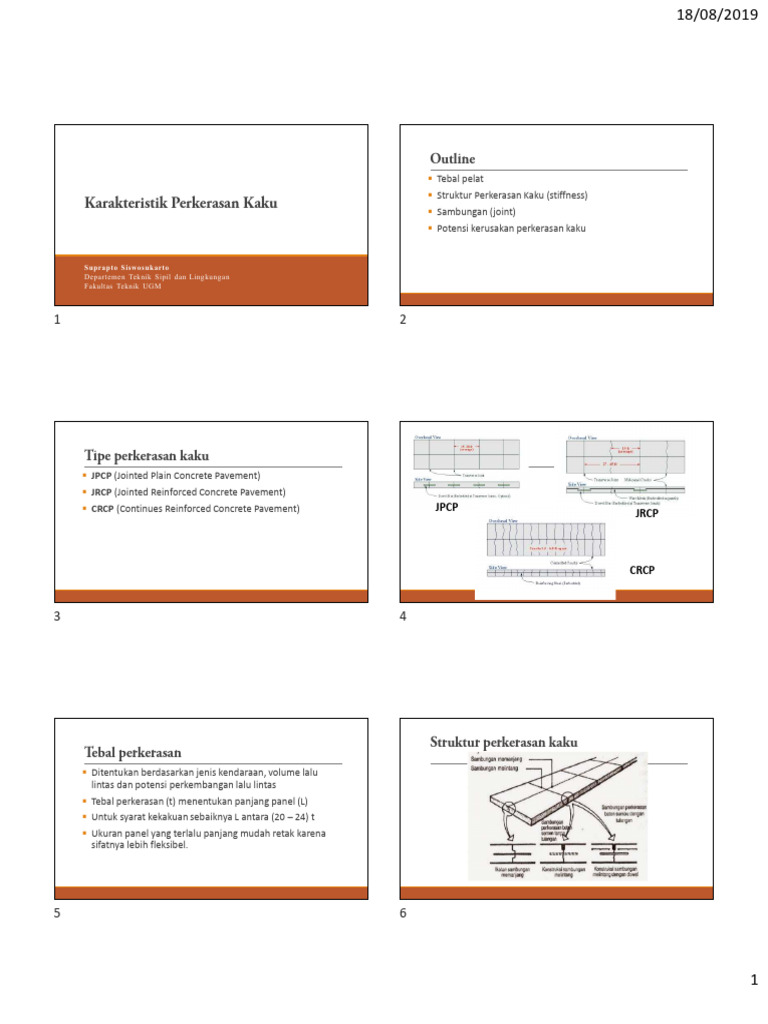 Karakteristik Perkerasan Kaku | PDF