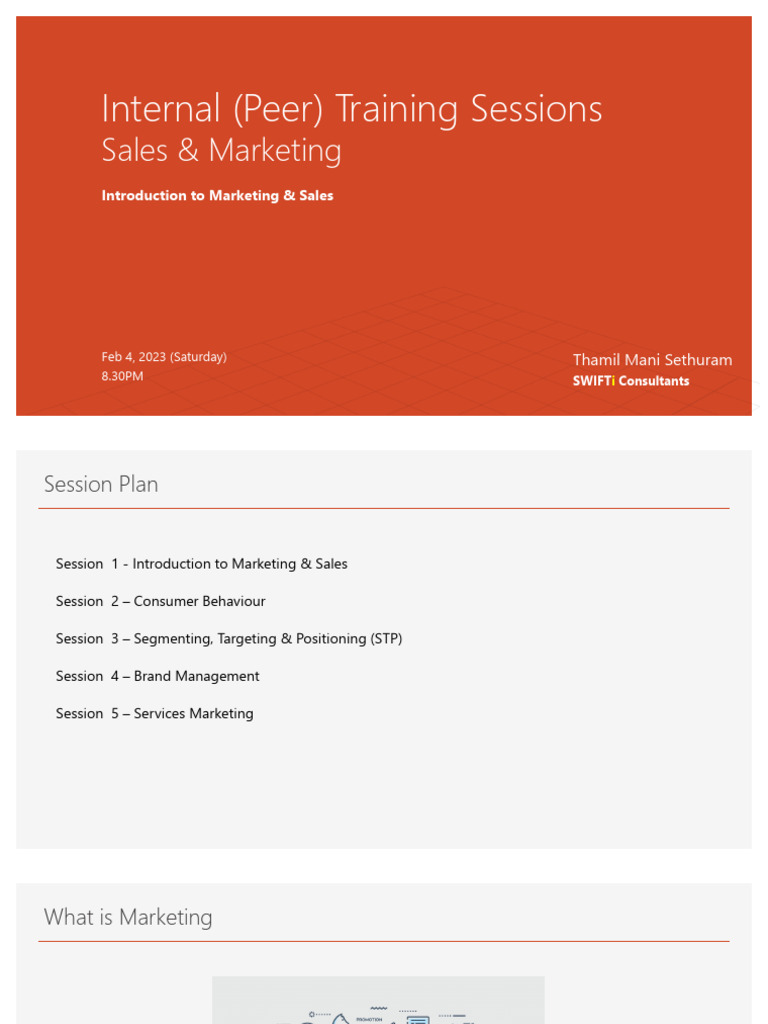 Session 1 - Intro To S&M | PDF | Sales | Marketing