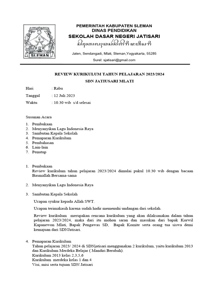 Notulen Hasil Review KOSP | PDF | Karier & Perkembangan | Gaya Hidup