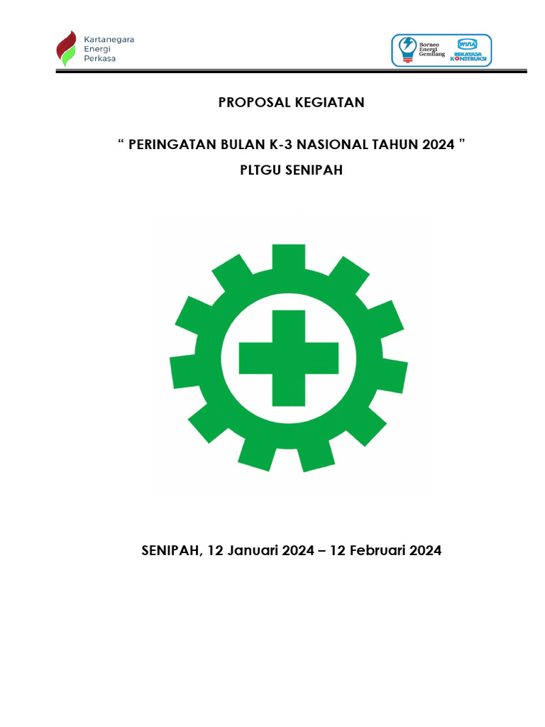 Proposal Bulan K3 Nasional 2024 | PDF