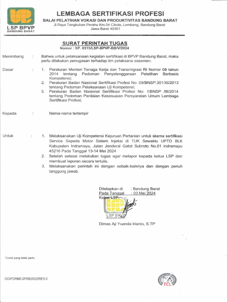 SPT Sepeda Motor Injeksi Indramayu | PDF