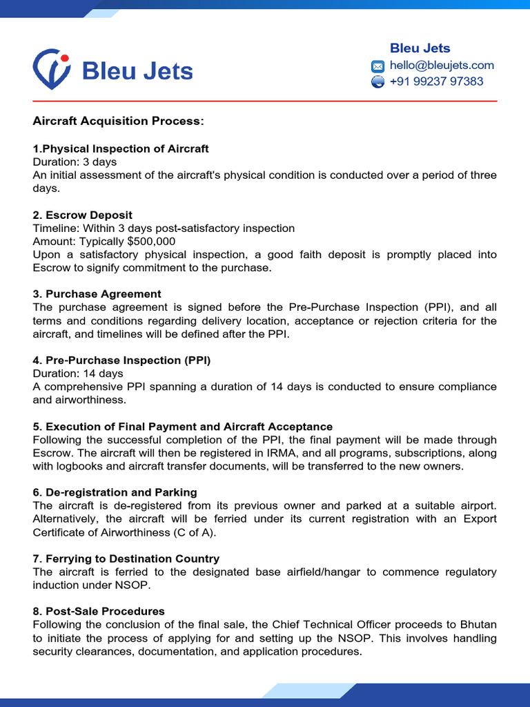 Aircraft Acquisition Process | PDF