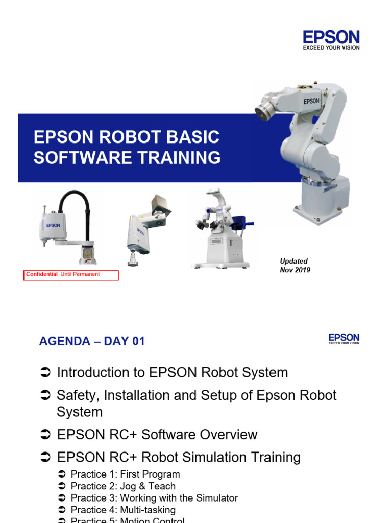 Epson Robot Software Training Version 5.7 | PDF | Input/Output | 3 D ...