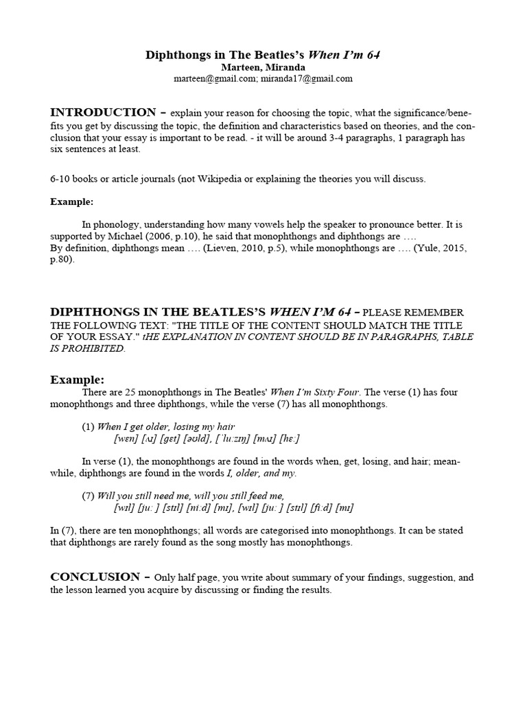 Linguistic Analysis of Beatles Lyrics | PDF | Linguistics | Phonetics