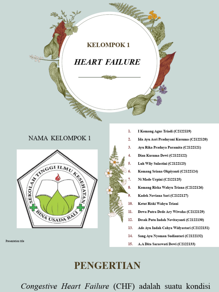 Heart Failure Kelompok 1 | PDF