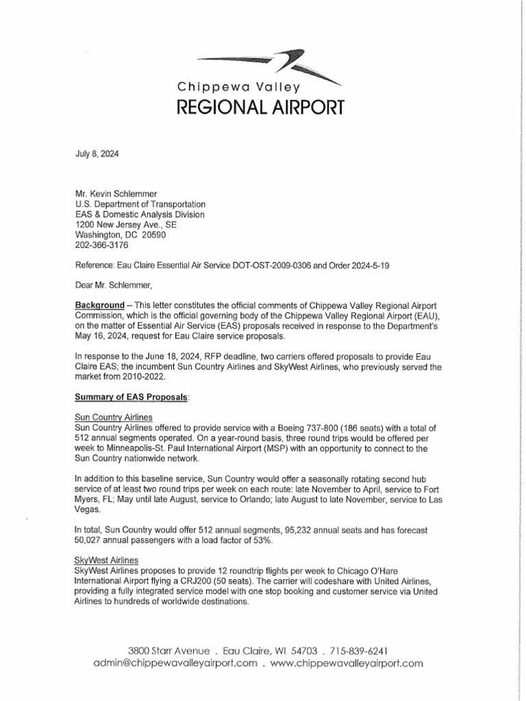 DOT Community Preference Letter | PDF