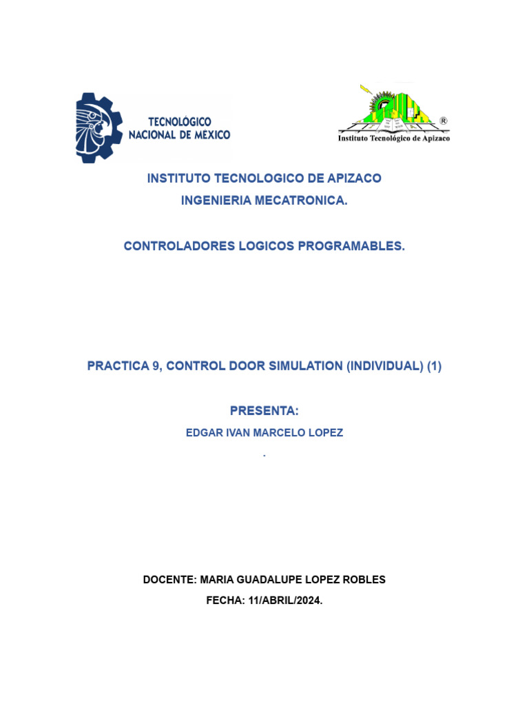 Practica Door Simulation | PDF | Controlador lógico programable ...