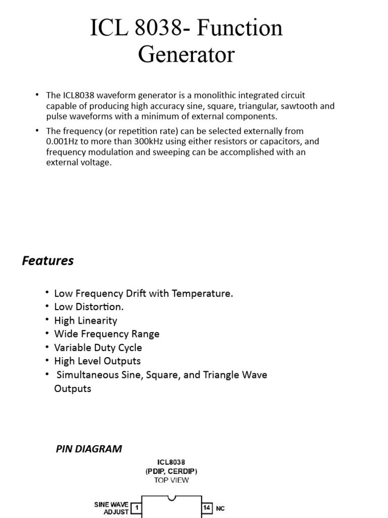 ICL 8038 - Function Generator | PDF | Technology & Engineering