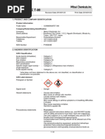 Millionate MR-200 Safety Data Sheet | PDF | Toxicity | Dangerous Goods