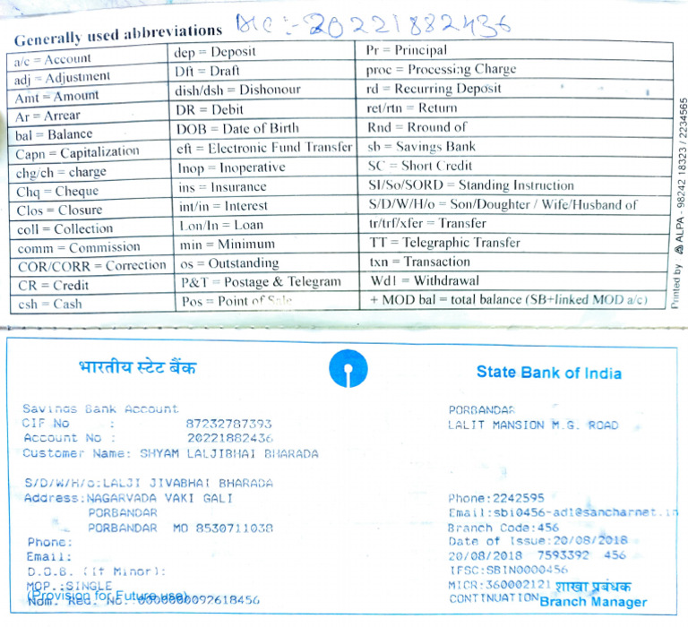 Bank passbook | PDF | Personal Finance | Banking