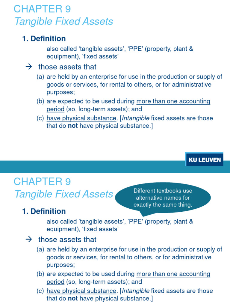 Annotated Slides Chapter 9 Tangible Fixed Assets | PDF | Depreciation | Fixed Asset