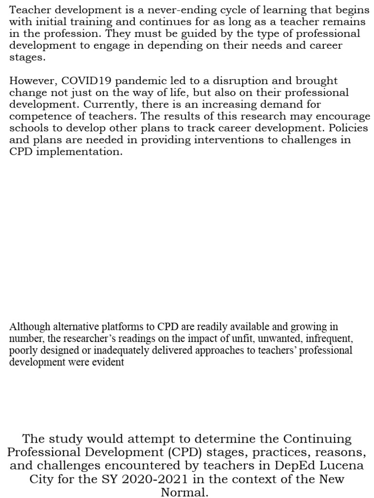 The Study Would Attempt To Determine The Continuing | PDF ...