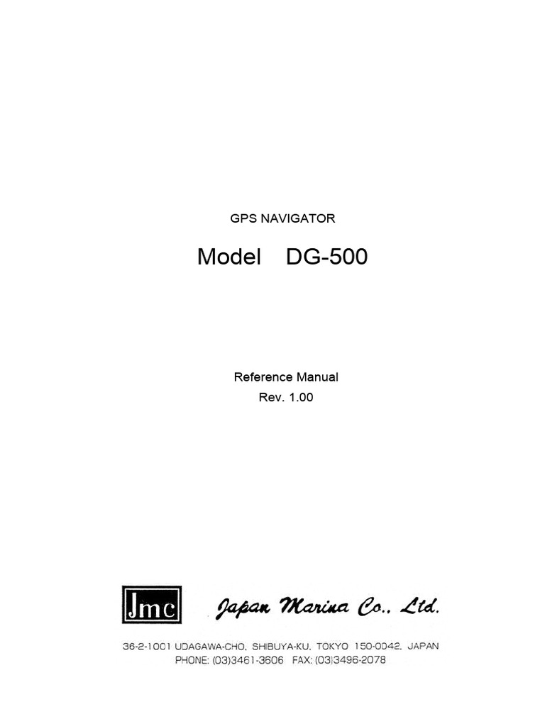 DG500 - REF Manual Ed.1 | PDF