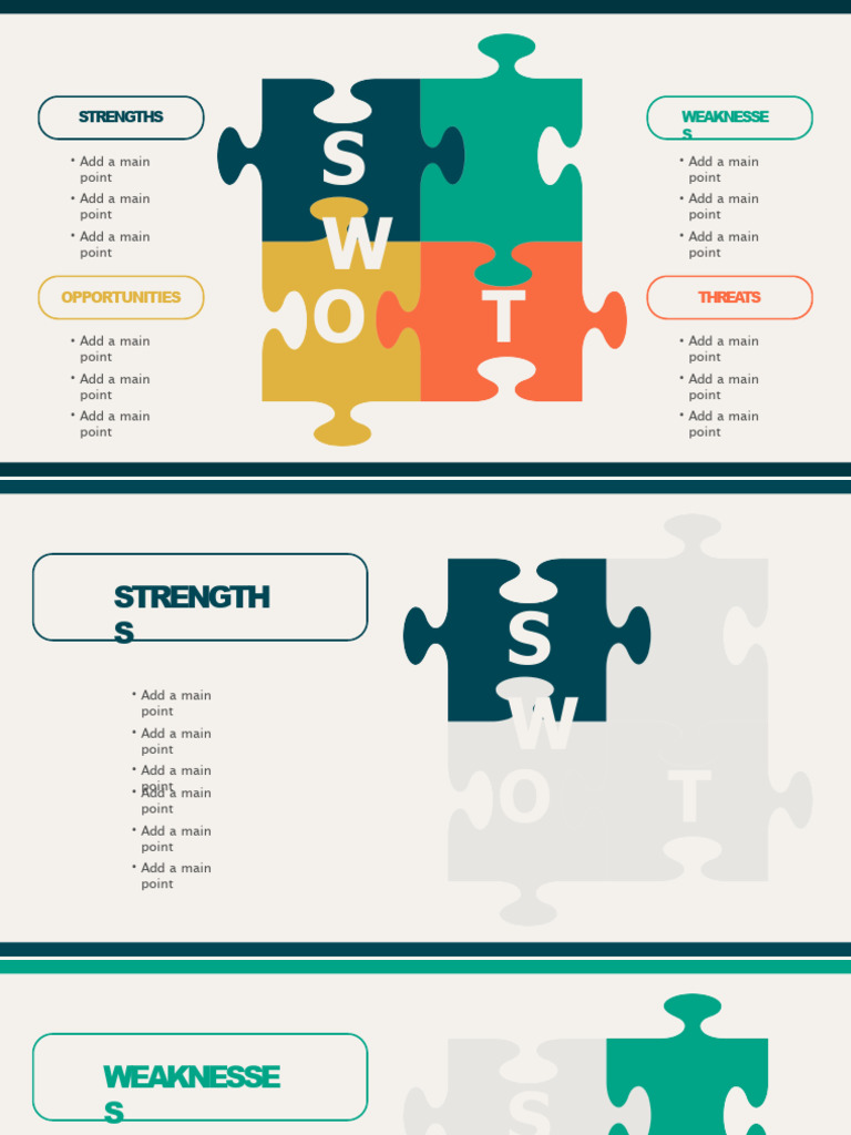 Simple SWOT Anaylis Slides For Business | PDF