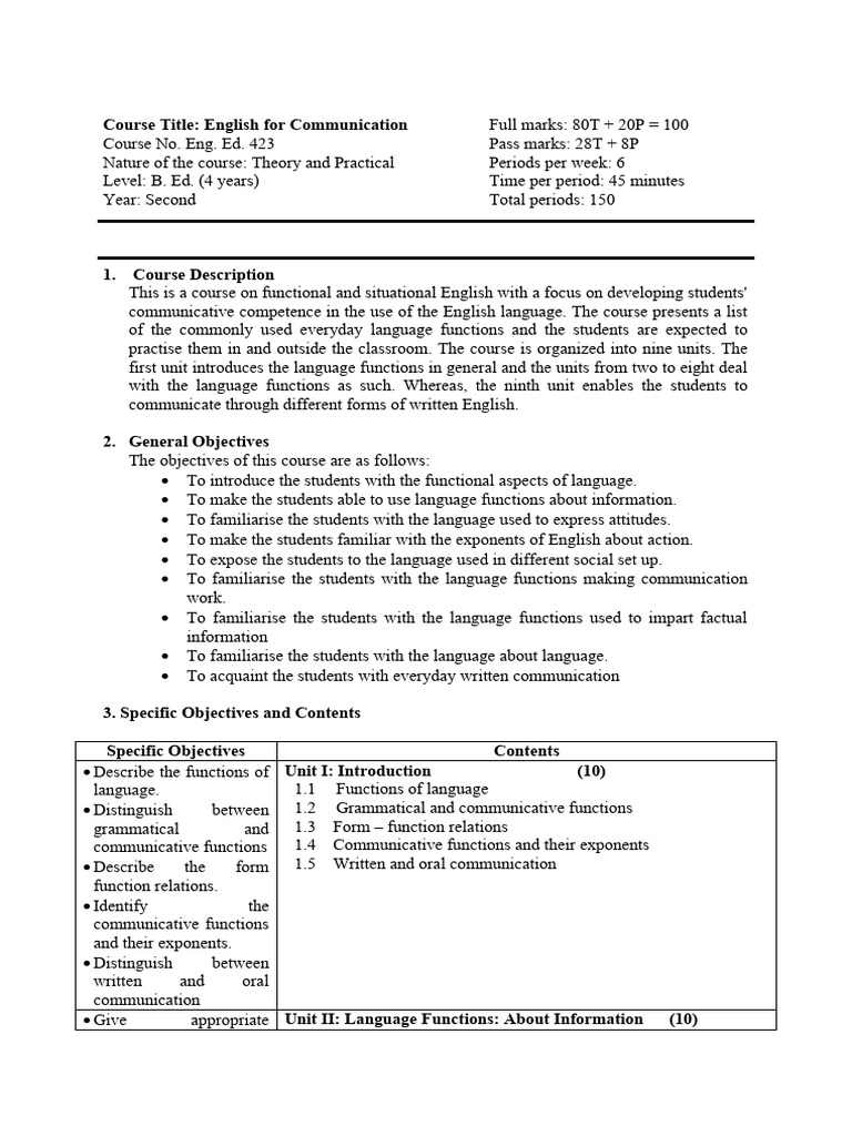 Eng - Ed. 423 English For Communication 423 | PDF | Communication ...