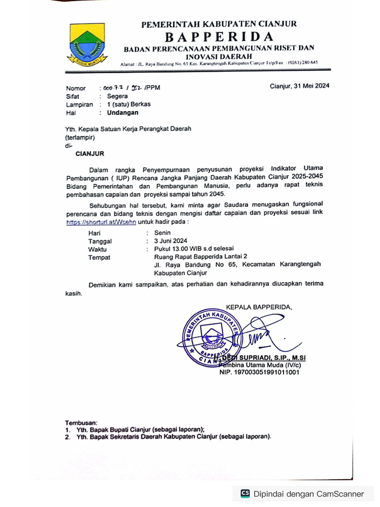 Surat Undangan IUP TGL 3 Juni | PDF