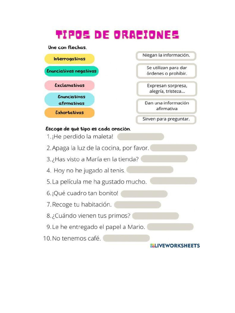 Tipos de Oracion | PDF