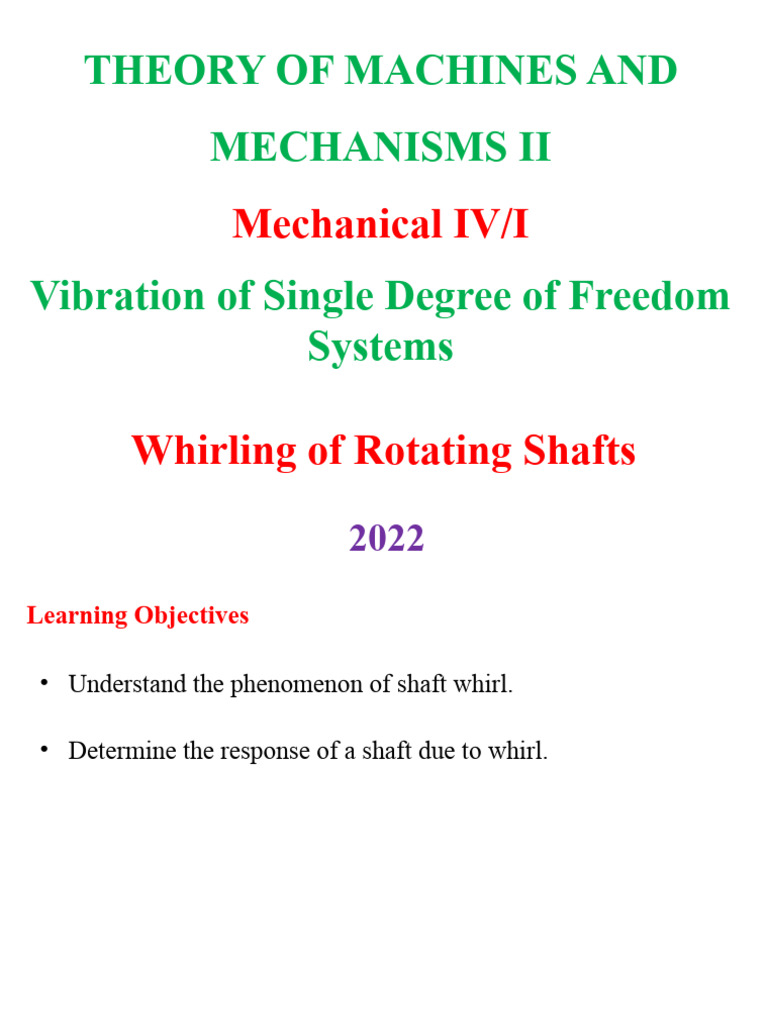 Understanding Shaft Whirling Dynamics | PDF