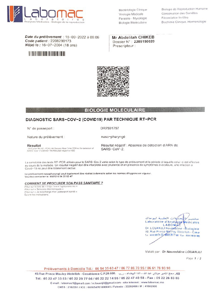 Test PCR | PDF