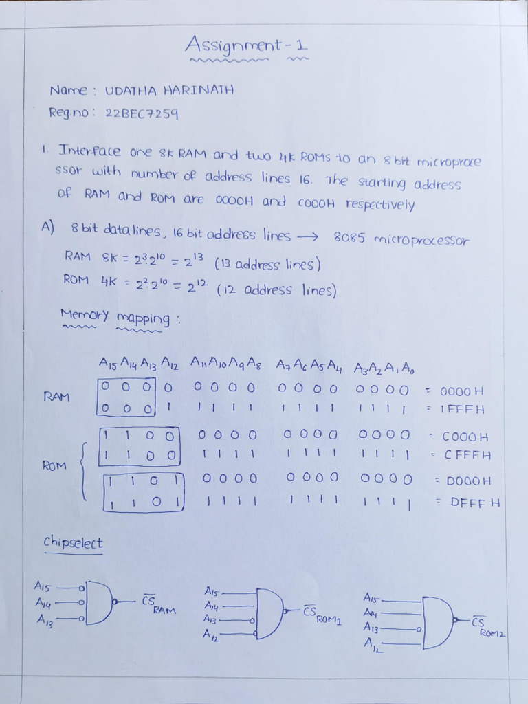 MPMC Digital Assignment 1 | PDF