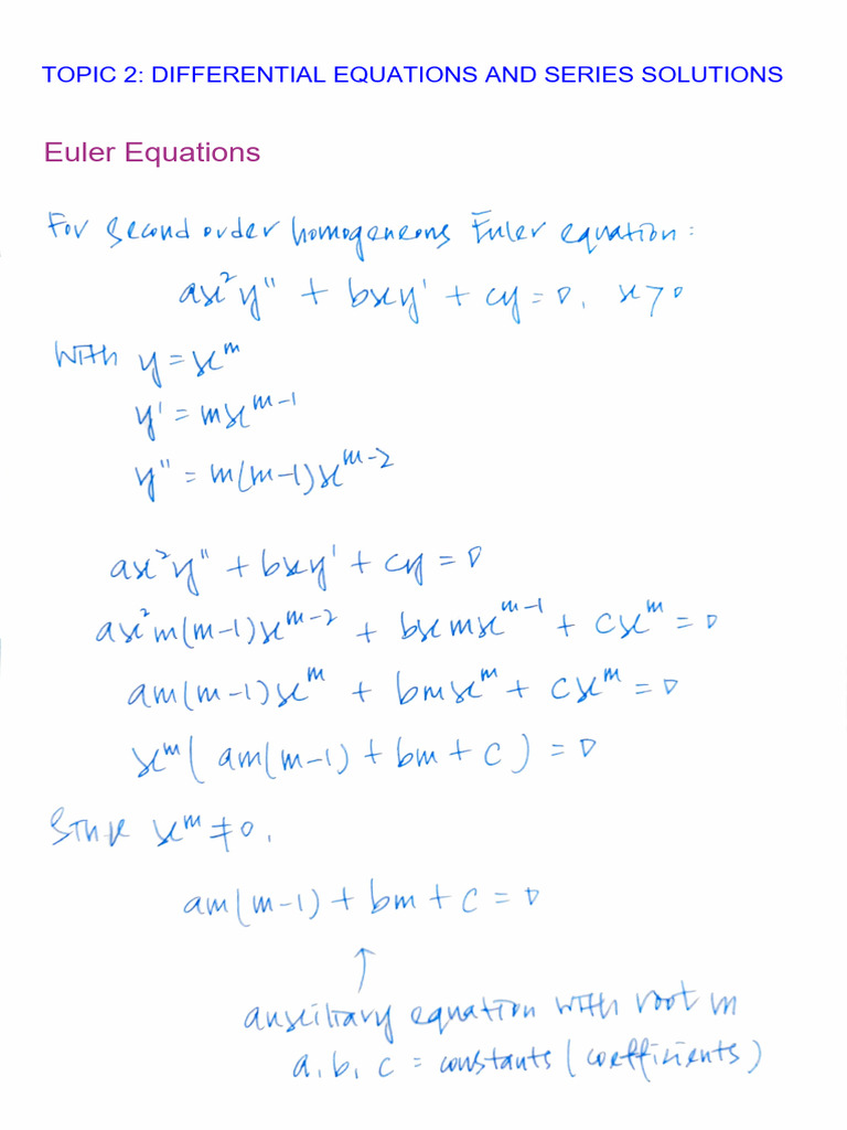 Differential Equations: Euler Methods | PDF | Teaching Methods & Materials