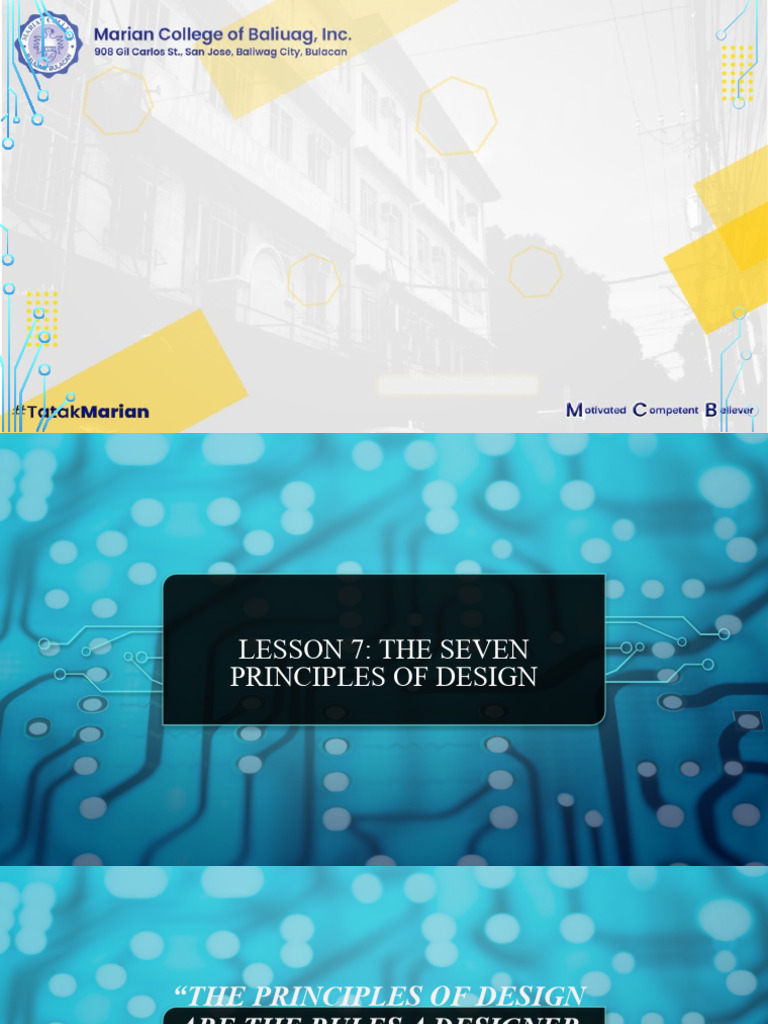 Lesson 7 The Seven Principles of Design | PDF | Composition (Visual ...