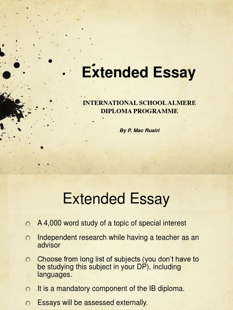 Extended Essay: International School Almere Diploma Programme | PDF ...