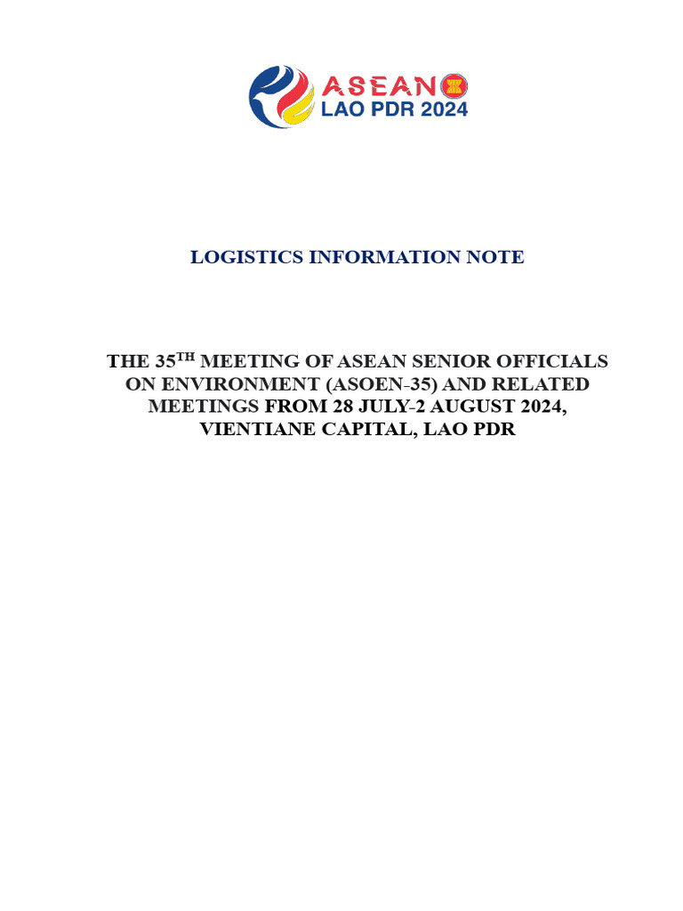 ASEAN Environment Officials Meet | PDF | Hotel