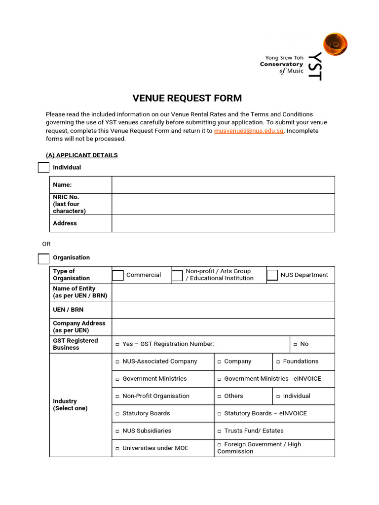 Venue Request Form YST | PDF | Arbitration | Liability Insurance