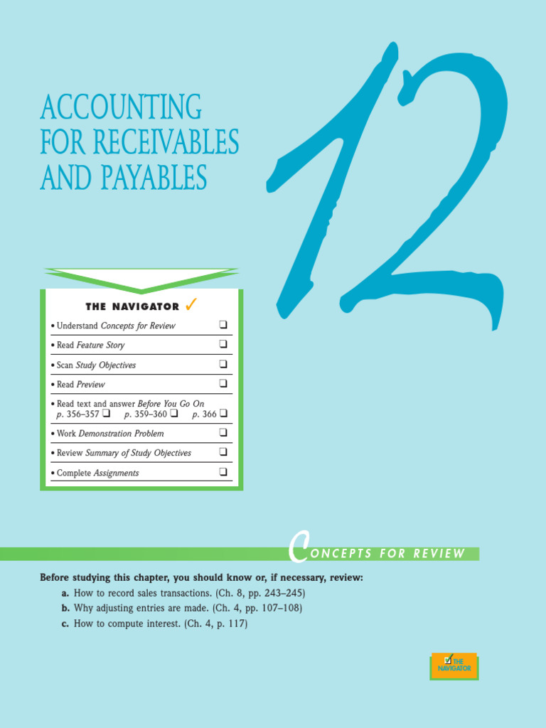 Chapter 12 - Accounting for Receivables and Payables | PDF | Debits And Credits | Bad Debt