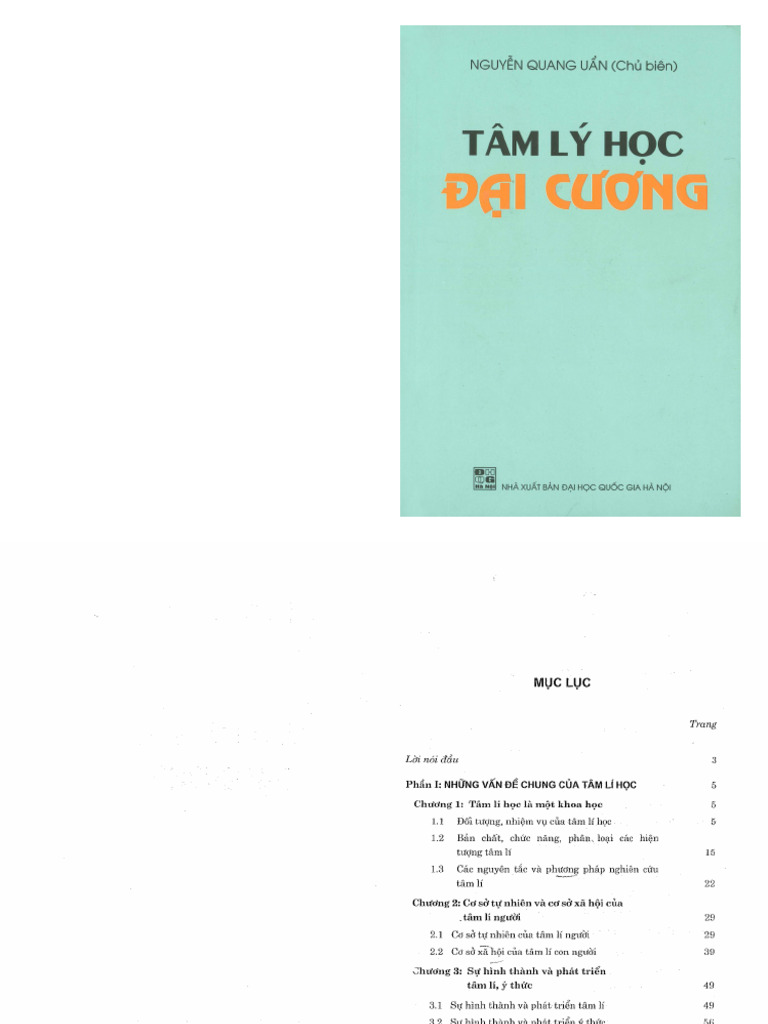 Giao trinh Tam ly hoc dai cuong_Uan, Thanh, Luyen@2013 | PDF
