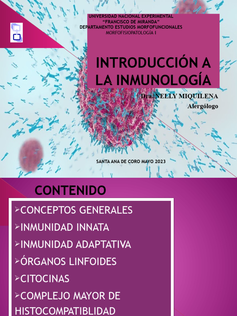 Introduccion A La Inmunología | PDF | Sistema inmune | Complejo mayor ...