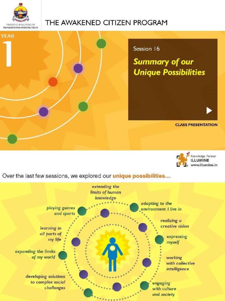 Y1 Session16-UniqPossSummary | PDF