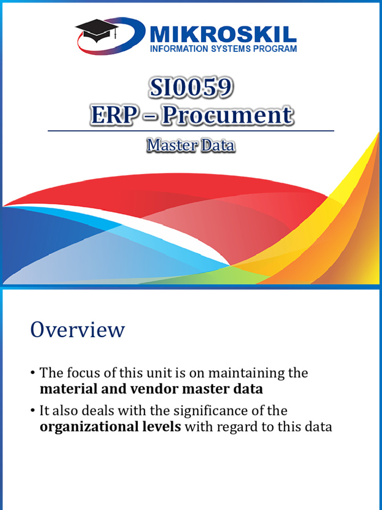 02-Master Data | PDF | Valuation (Finance) | Inventory