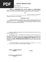 Deed of Sale - Sample | PDF | Land Lot | Law And Economics