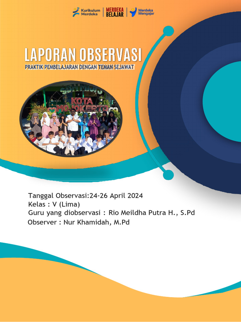 Laporan Observasi Teman Sejawat | PDF