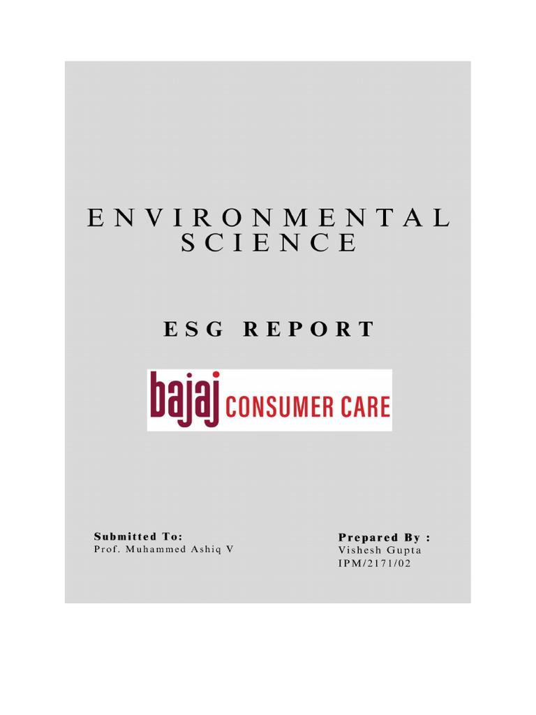 Esg Report | PDF | Sustainability | Life Cycle Assessment