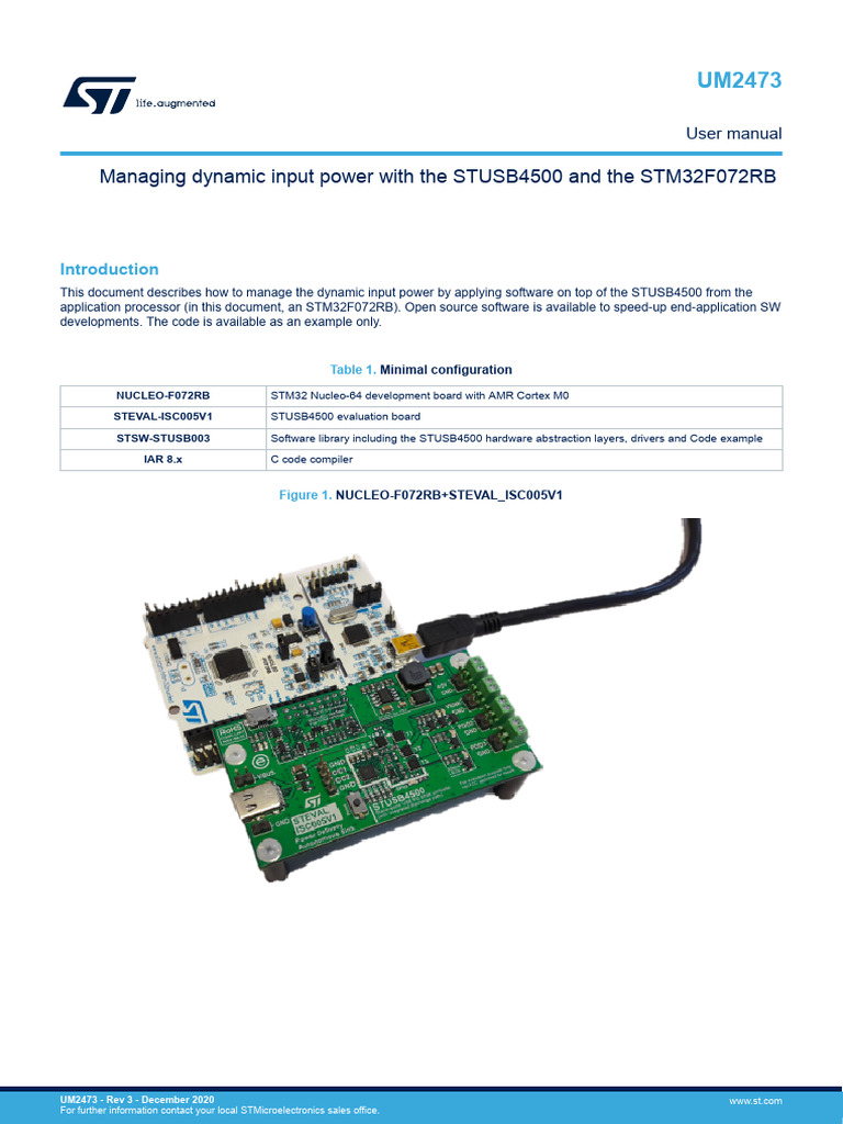 Um2473 Managing The Dynamic Input Power With The Stusb4500 and The stm32f072rb ...