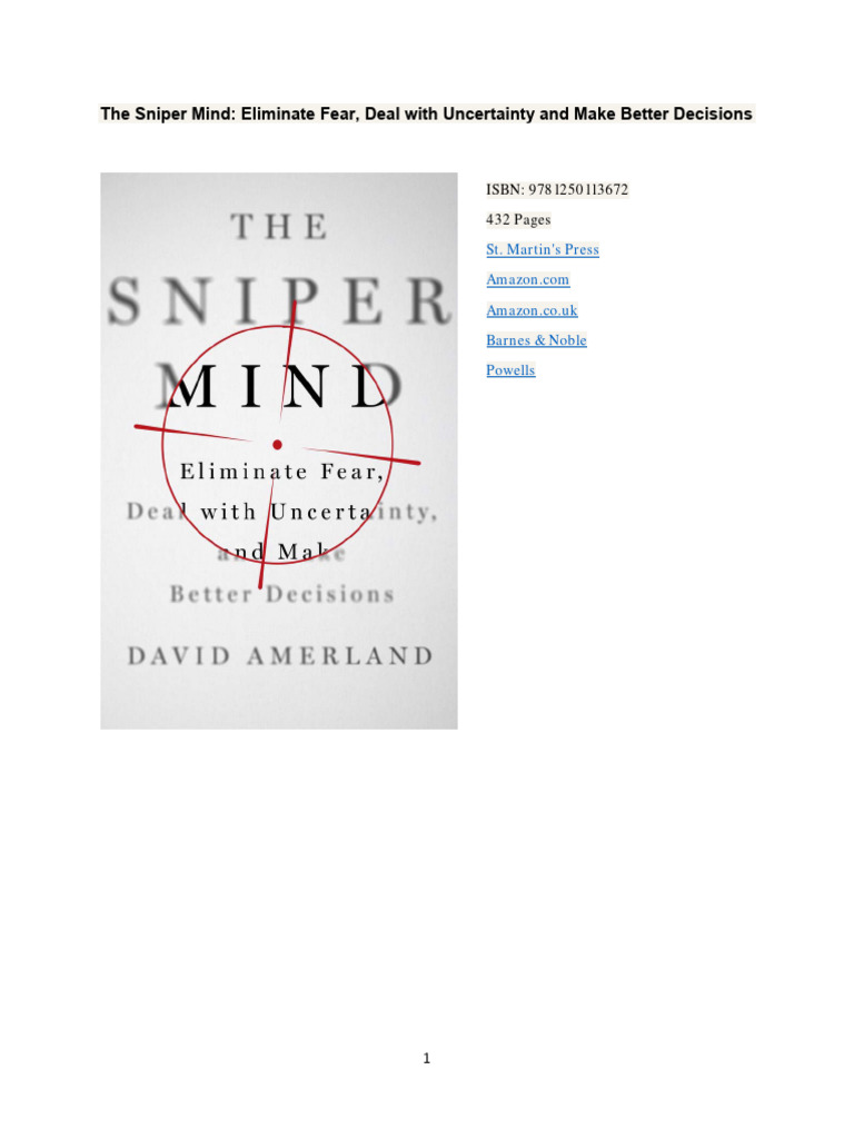 The Sniper Mind | PDF | Sniper | Knowledge