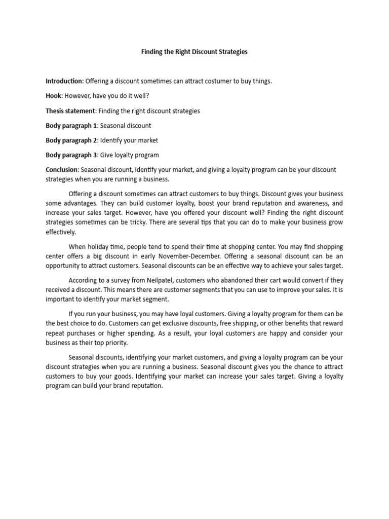 Effective Discount Strategies for Businesses | PDF | Loyalty Program ...