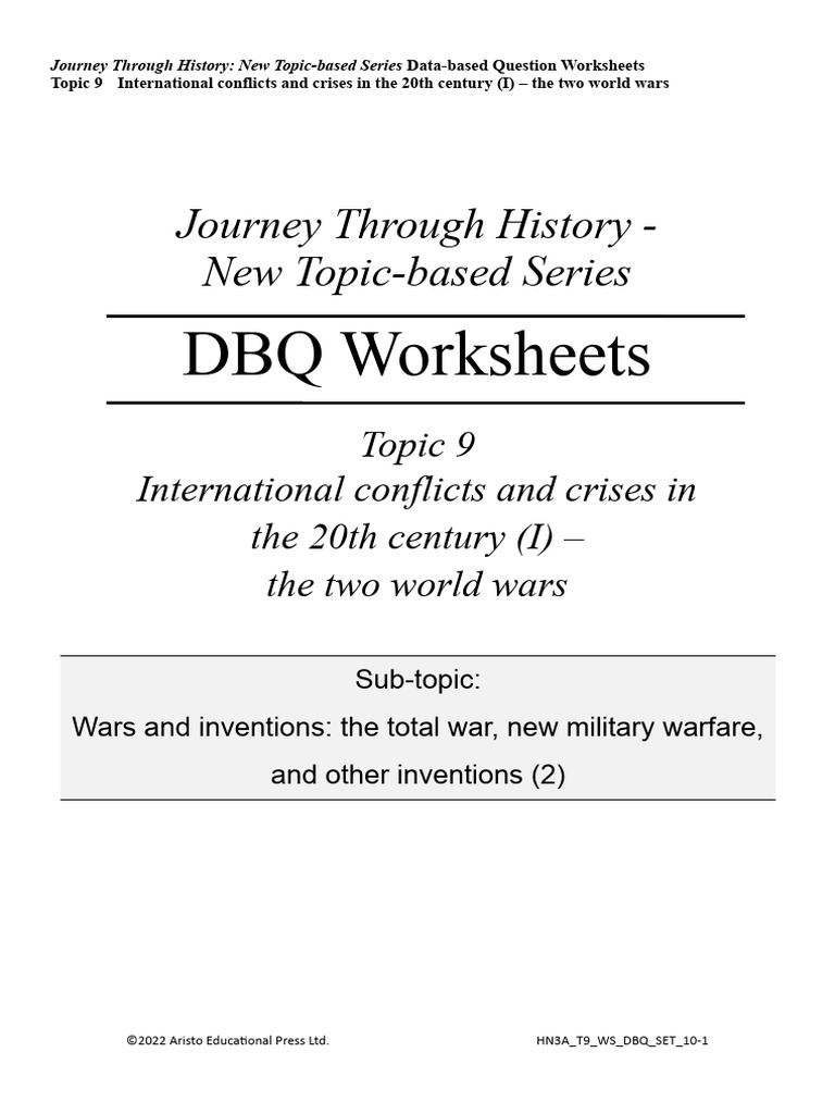 20th Century International Conflicts DBQ | PDF | Gender | Gender Studies