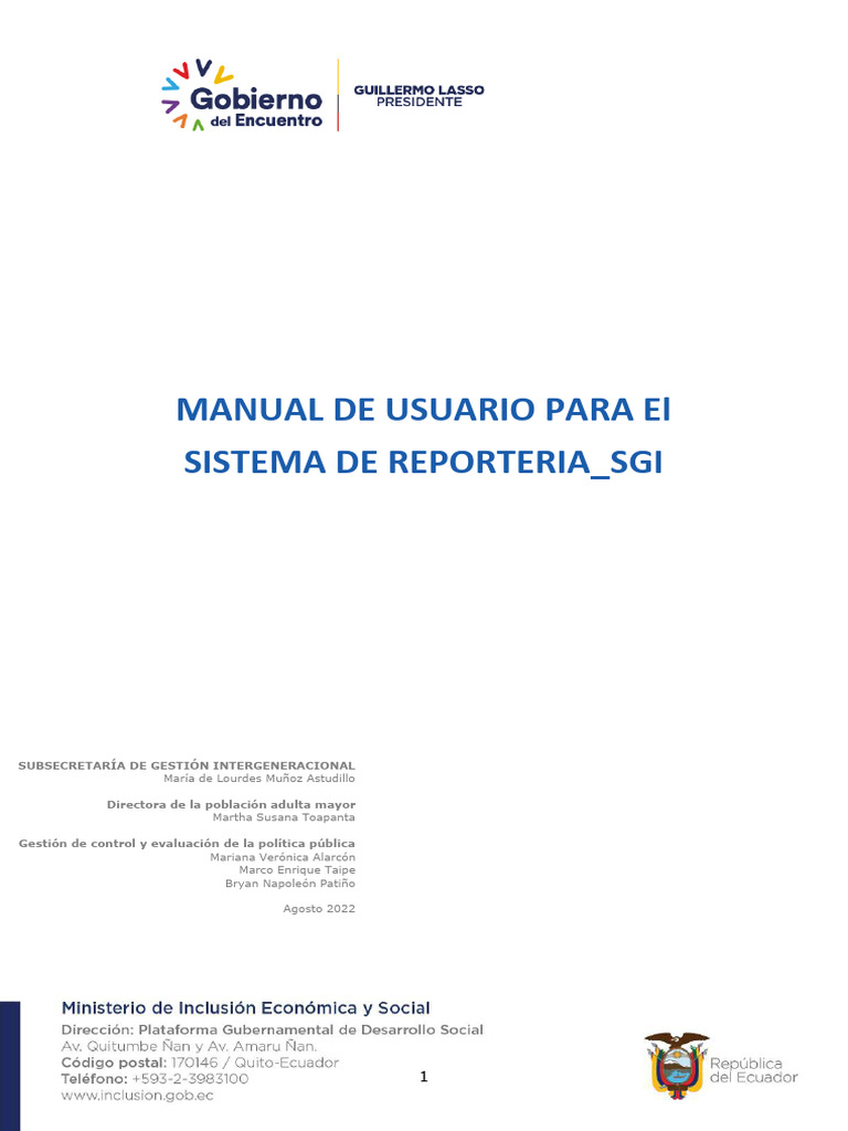 Manual de Usuario Sistema SGI | PDF | Contraseña | Microsoft Excel