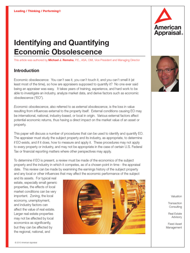 Remsha - Identifying Economic Obsolescence (NEW FILE) | PDF | Stocks ...