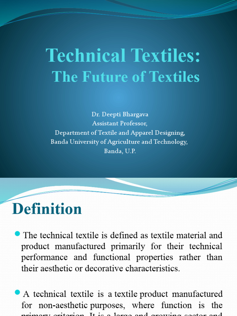 Understanding Technical Textiles | PDF | Textiles | Nonwoven Fabric