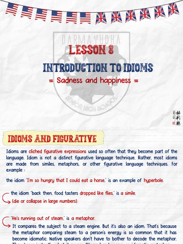 Lesson 8 (INTRODUCTION TO IDIOMS) | PDF | Idiom | Metaphor