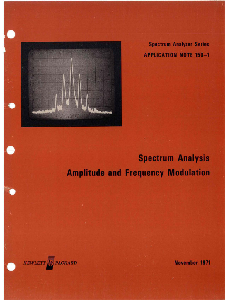 Hewlett-Packard - Spectrum Analysis - Amplitude and Frequency Modulation (AN150-1) (11-1971 ...