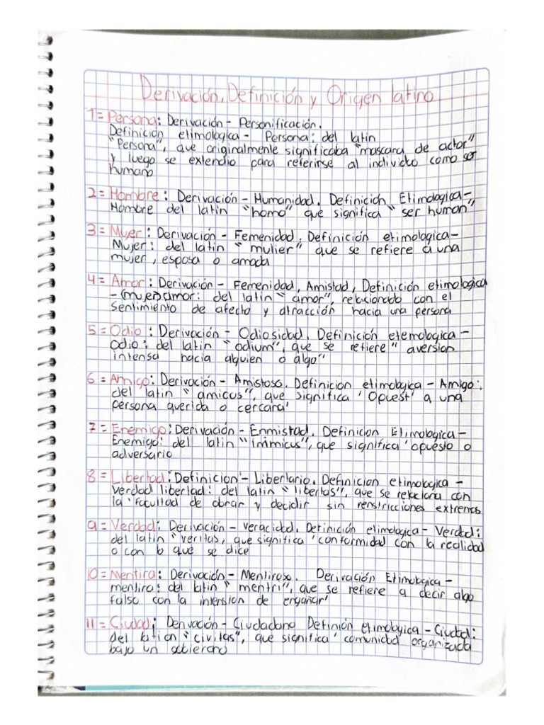 Trabajo Etimologías 4° Periodo Pérez Roa Luis Fernando | PDF