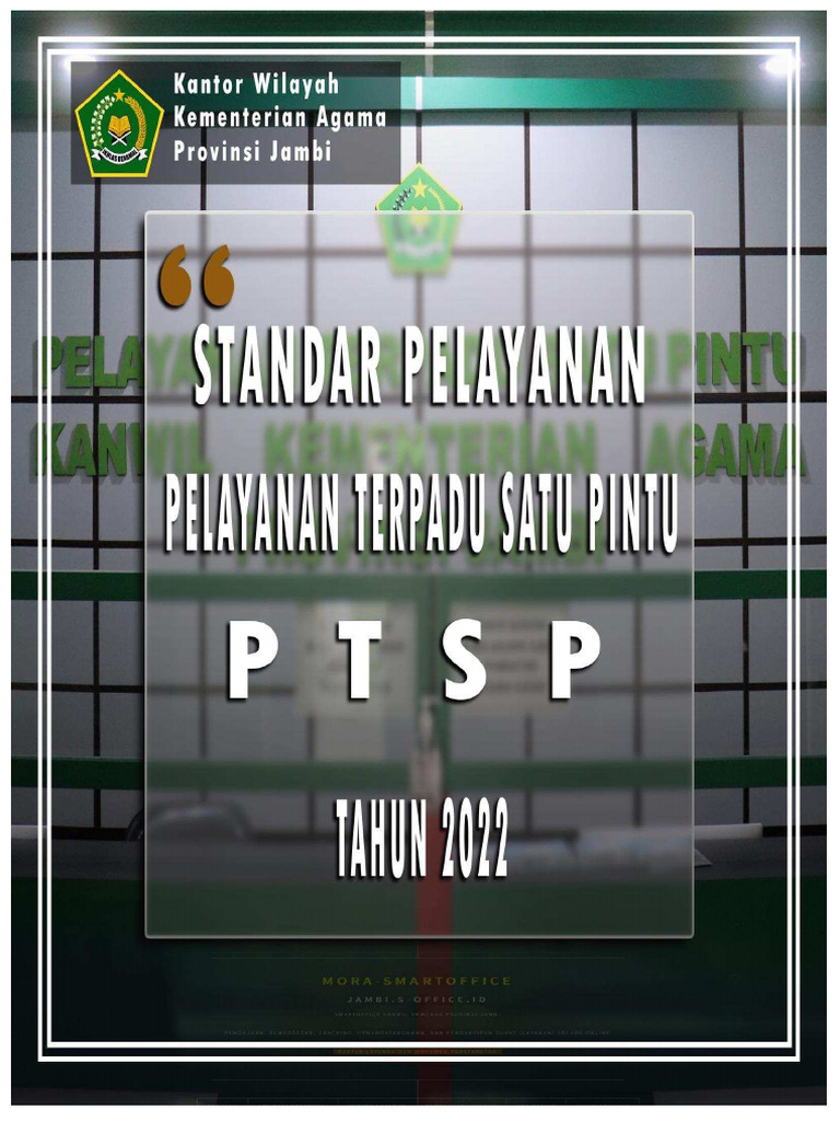 Standar Pelayanan PTSP 2022 | PDF